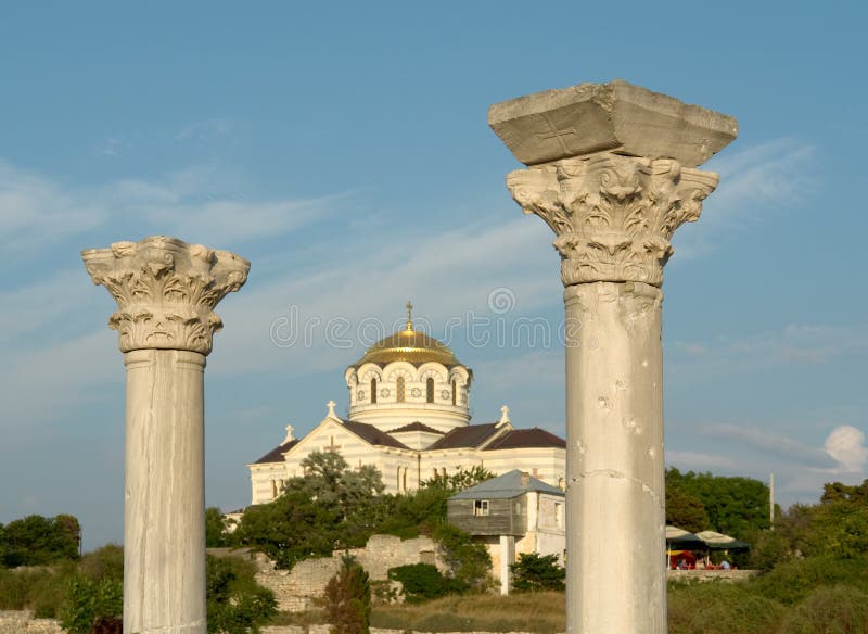 Greek columns stock photo. Image of archaeology, acropolis - 3144210