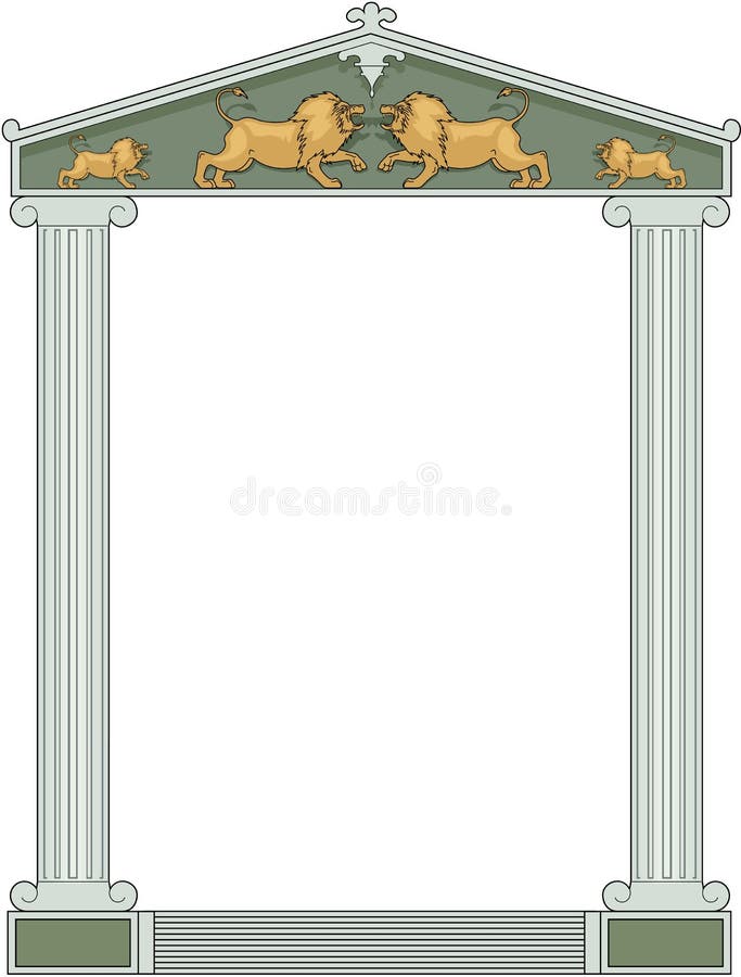 Greek Columns Background/eps Stock Illustration - Illustration of ...