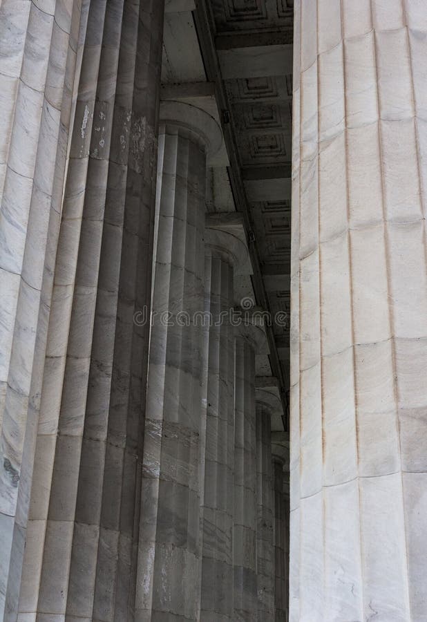 Greek Columns in Vertical Pattern Stock Photo - Image of building ...