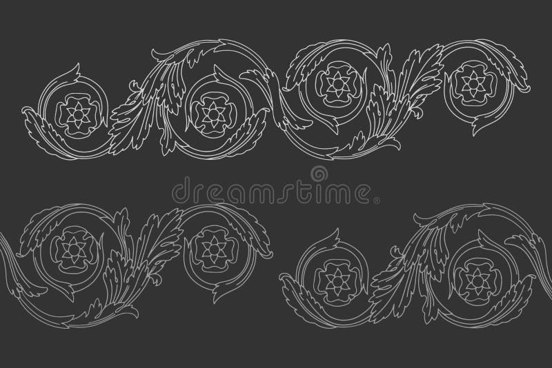 Greek Decorative Element Flower, Greek Vector Shape, Stucco Decoration ...