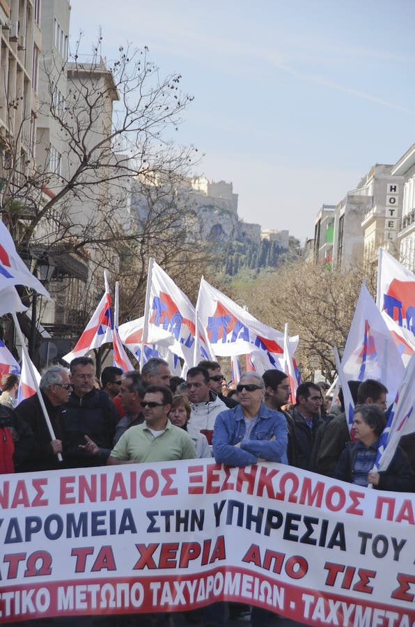 Greek demonstrations editorial photo. Image of politics - 19492901