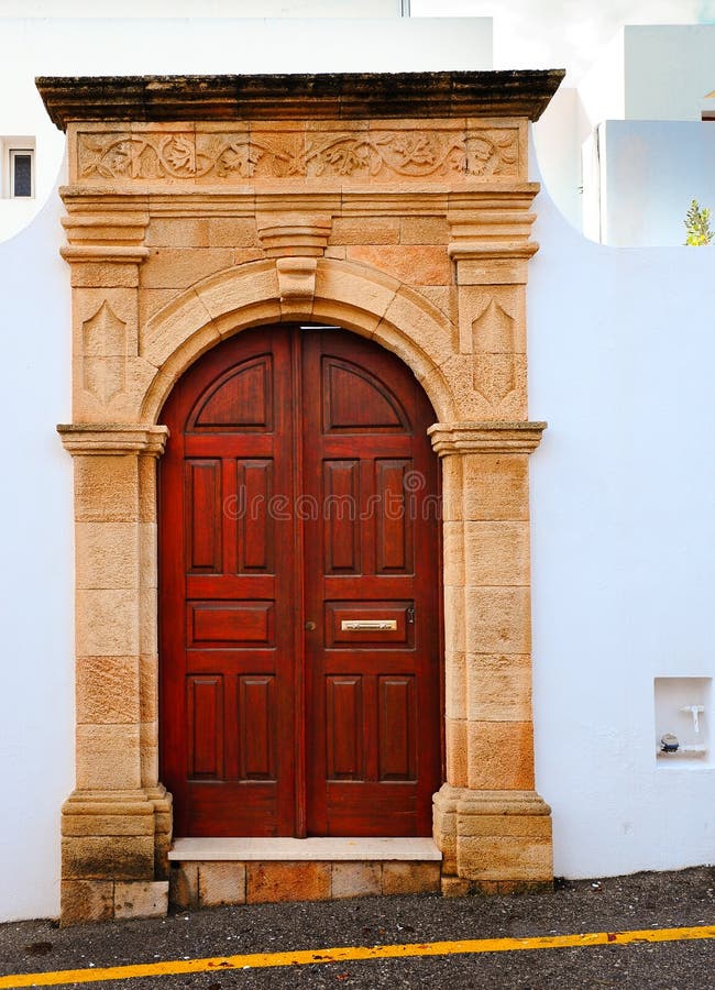 Greek Door stock photo. Image of culture, home, knob - 25860360