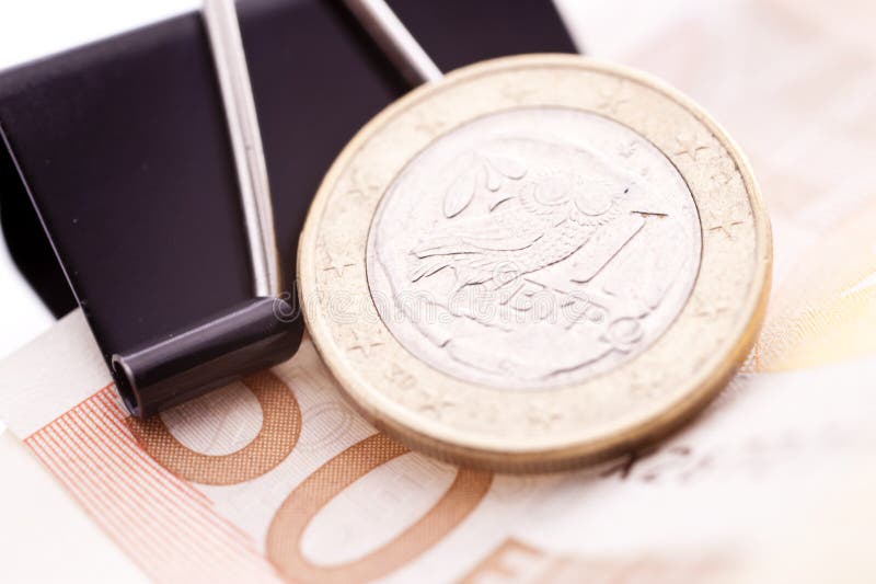 Greek Euro Coin stock image. Image of union, coin, bull - 34030841