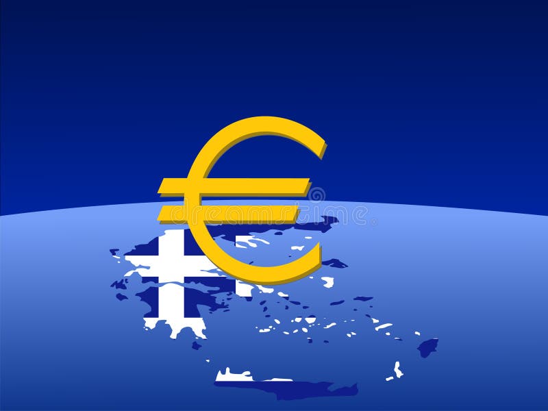 Greek euro map stock illustration. Illustration of future - 56002541