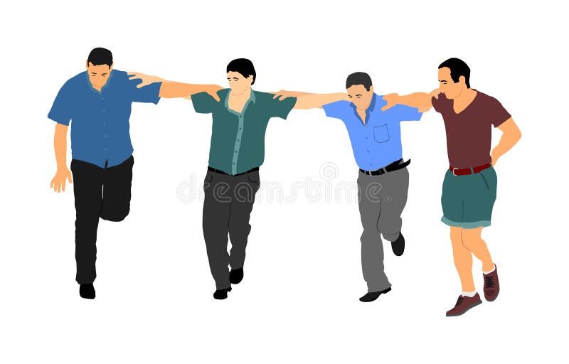 A Greek Evzone Dancing Vector Silhouette. Stock Illustration ...