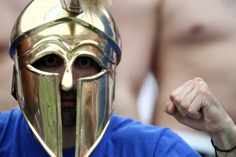 Greek fans editorial stock photo. Image of town, active - 25315853