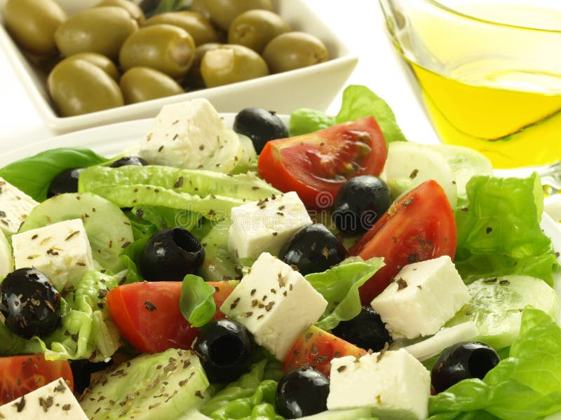 Greek feast stock image. Image of fresh, garnished, cucumber - 25306667