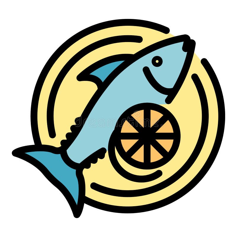 Greek Fish Dish Icon Color Outline Vector Stock Vector - Illustration ...