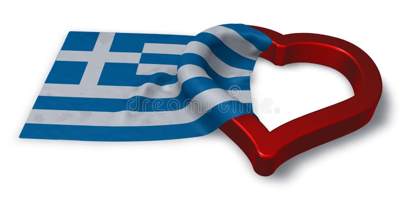 Greek Heart stock illustration. Illustration of icon, form - 6527434