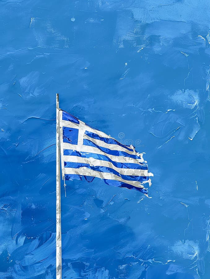 The Greek Flag on Independence Day on March 25th Stock Illustration ...