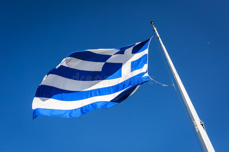 Greek flag stock photo. Image of classical, monument - 55910158