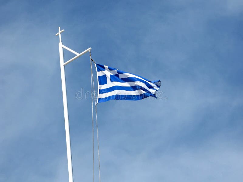 Greek flag stock image. Image of greece, heraldry, history - 79191341