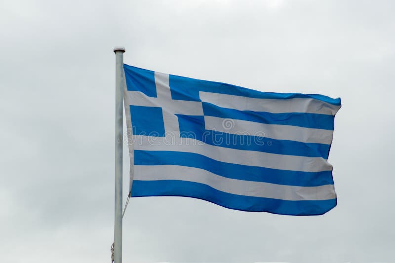 Greek Flag stock photo. Image of national, europe, windy - 102245484