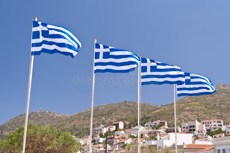 Greek flags stock photo. Image of crisis, zone, financial - 33661156