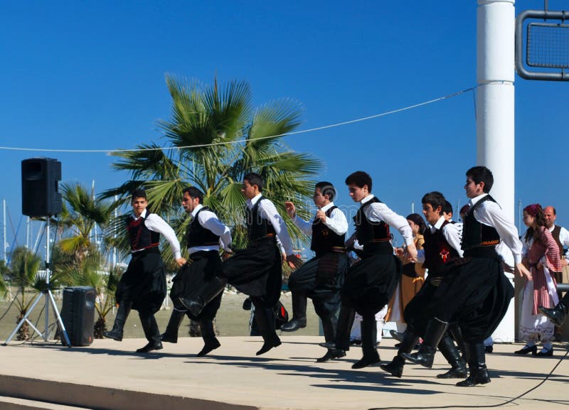 Greek folklore dance editorial image. Image of folk, cyprus - 28445015