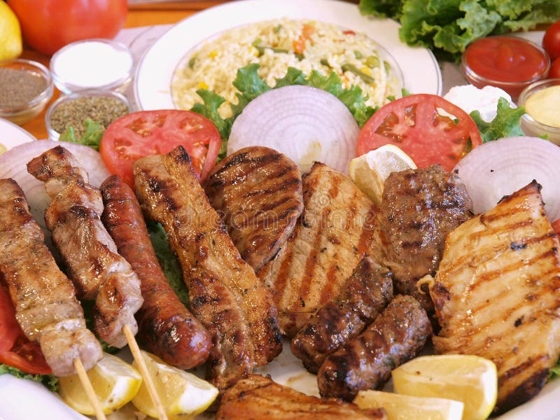 Greek food stock photo. Image of still, horizontal, barbecue - 11136824