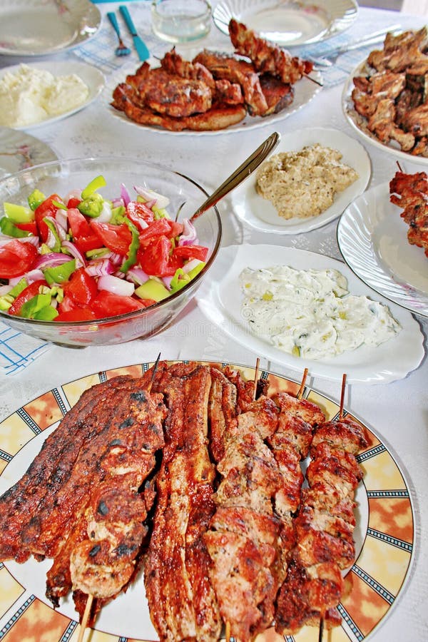 Greek food stock photo. Image of still, horizontal, barbecue - 11136824