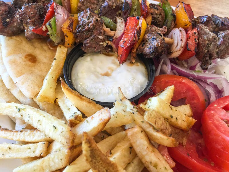 Greek food stock image. Image of delicious, gyros, cuisine - 75358251