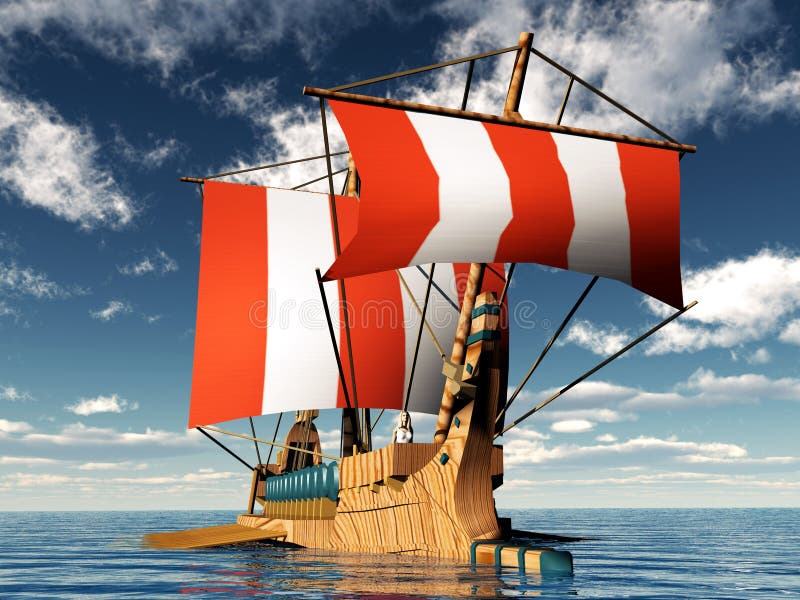 Greek Galley stock illustration. Illustration of galley - 20905743