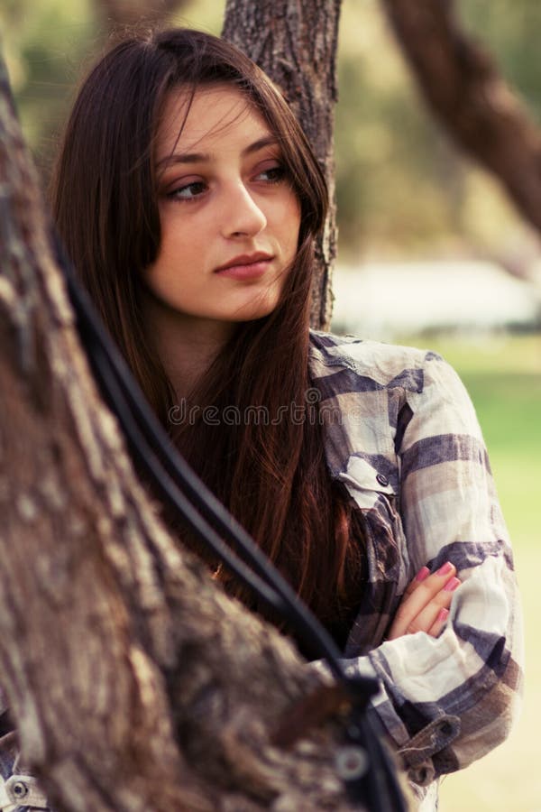 Greek girl in the park stock photo. Image of beautiful - 28140252
