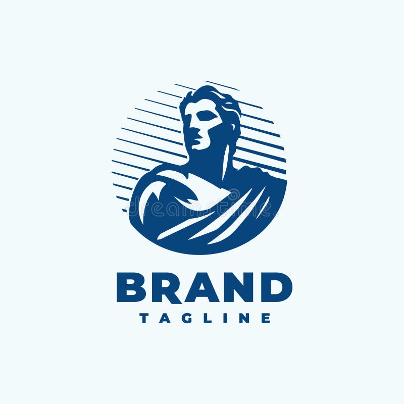 Greek God Head Logo Design Template Illustration Stock Illustration ...