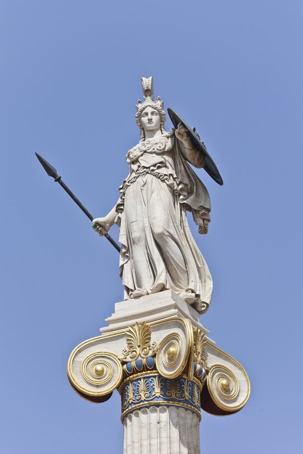 Athena marble statue stock image. Image of greece, statue - 24186437
