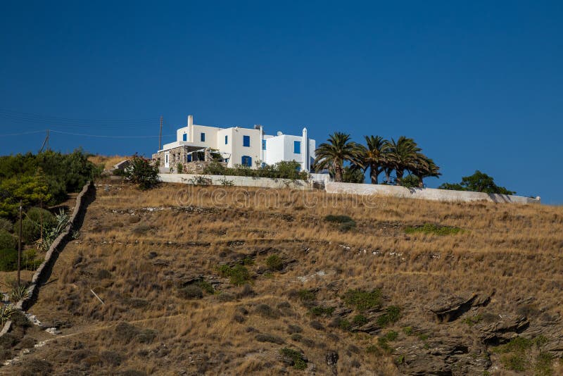 Greek house stock image. Image of house, view, plants - 135245697