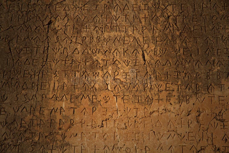 The Scripts Inscriptions of Oldest Turkic Language Stock Photo - Image ...