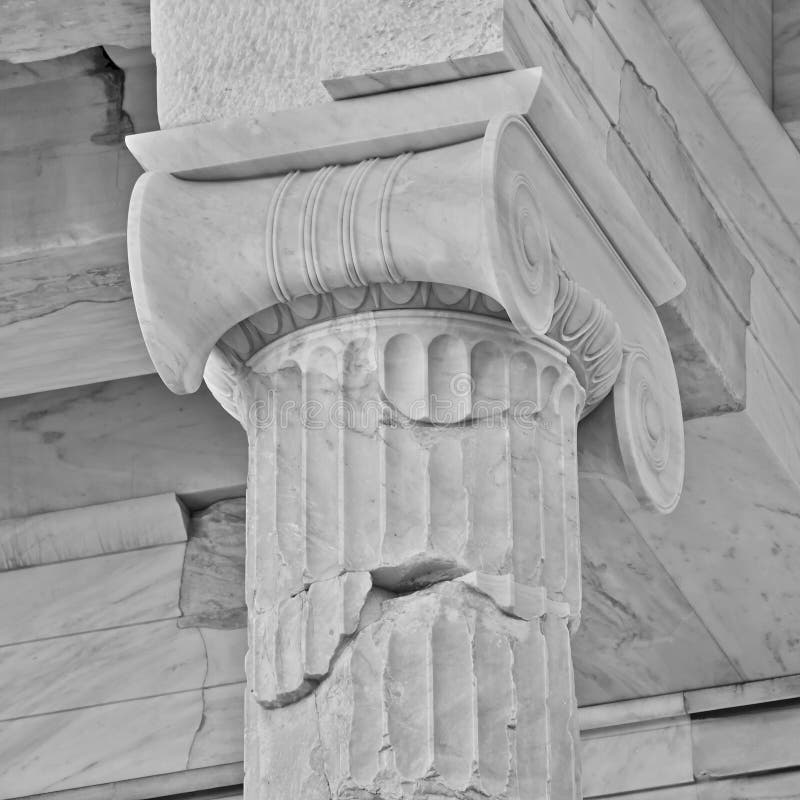 Ancient Ionian Order Greek Temple Detail Stock Photo - Image of ...