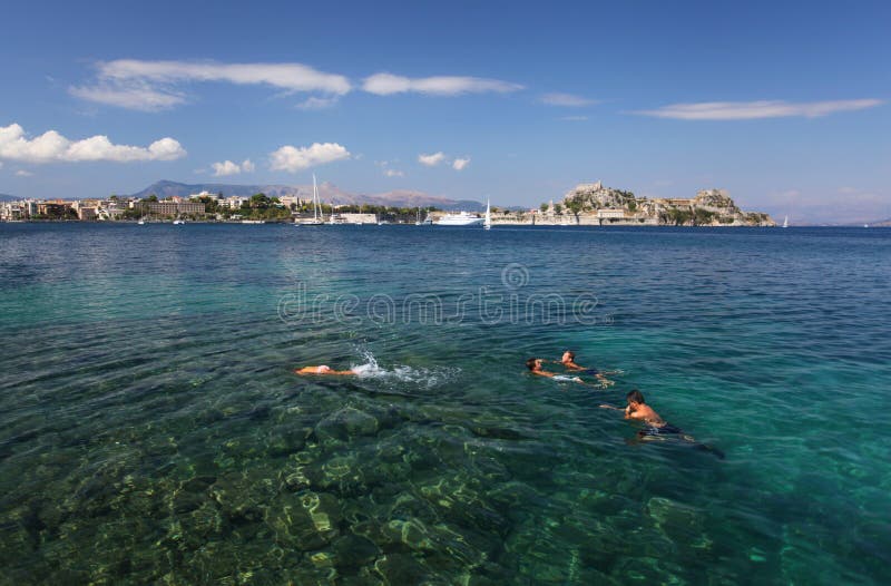 The Greek island of Corfu editorial stock image. Image of mediterranean ...
