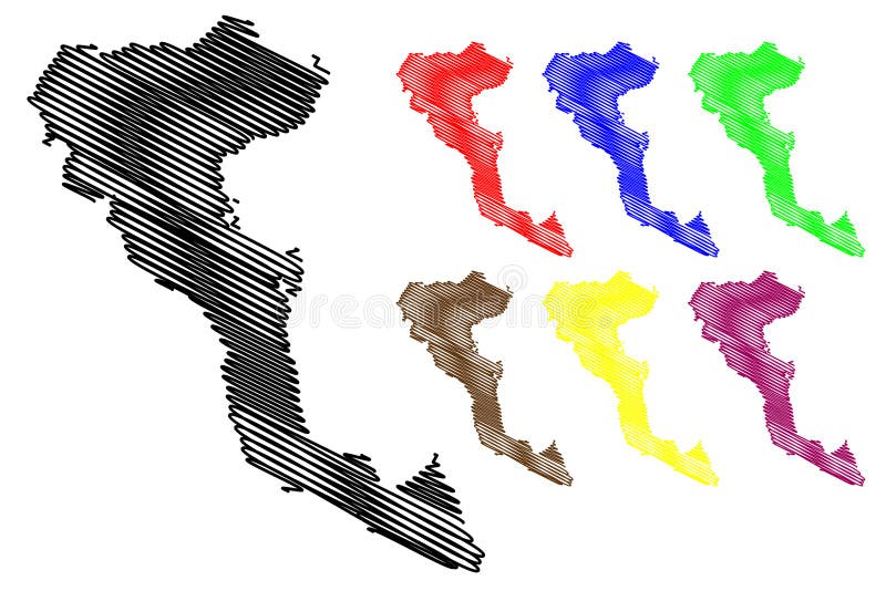 Greek Island Corfu Map Vector, Stock Vector - Illustration of greece ...