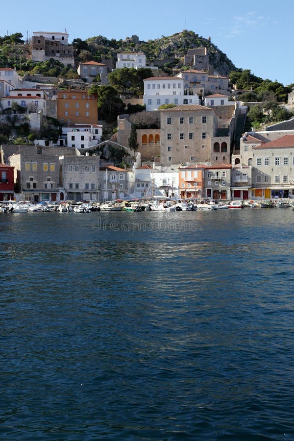 Idra island in Greece stock photo. Image of harbor, architecture - 48925264