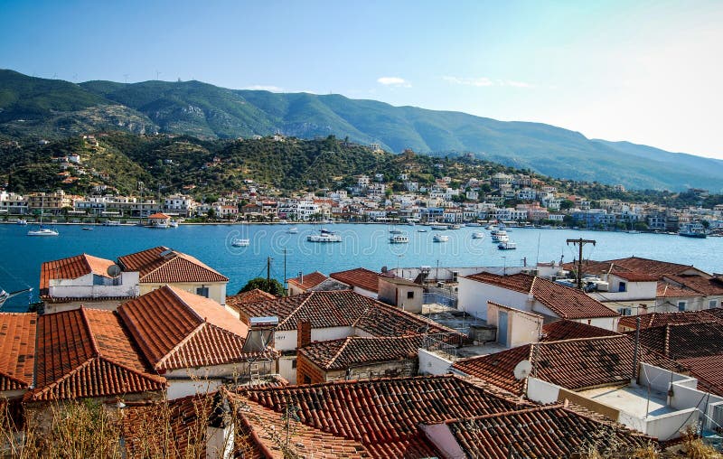 Greek island life stock image. Image of nature, cloud - 49546641