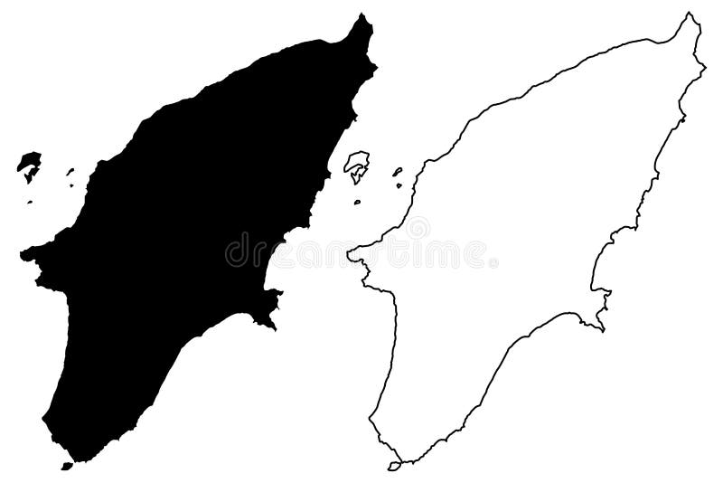 Greek Island Rhodes Map Vector, Stock Vector - Illustration of europe ...