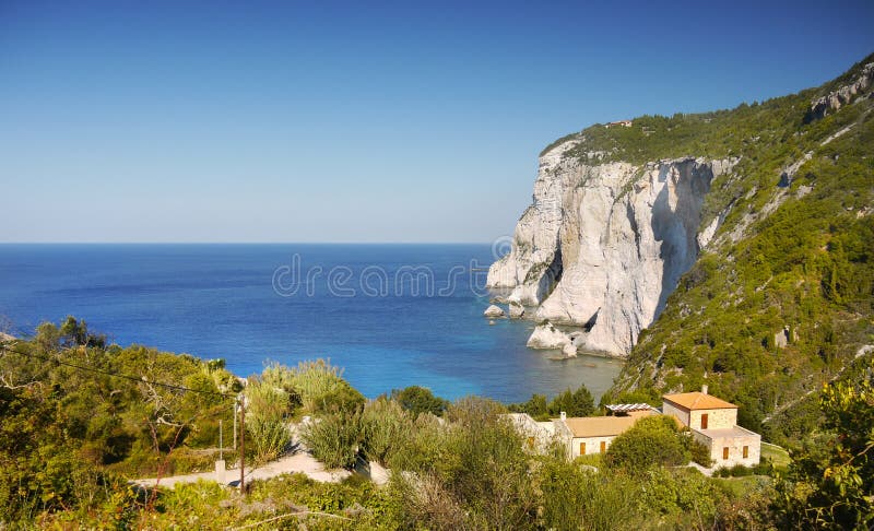 Greek Islands Coast stock photo. Image of travel, rocky - 81071262