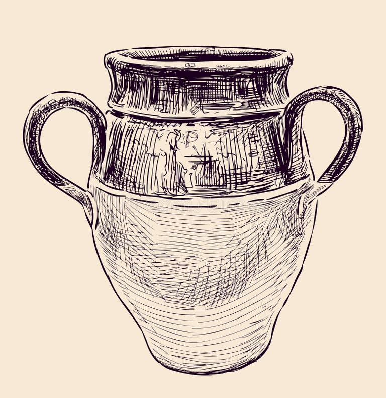 Old Clay Pot Drawing Stock Illustrations – 866 Old Clay Pot Drawing ...
