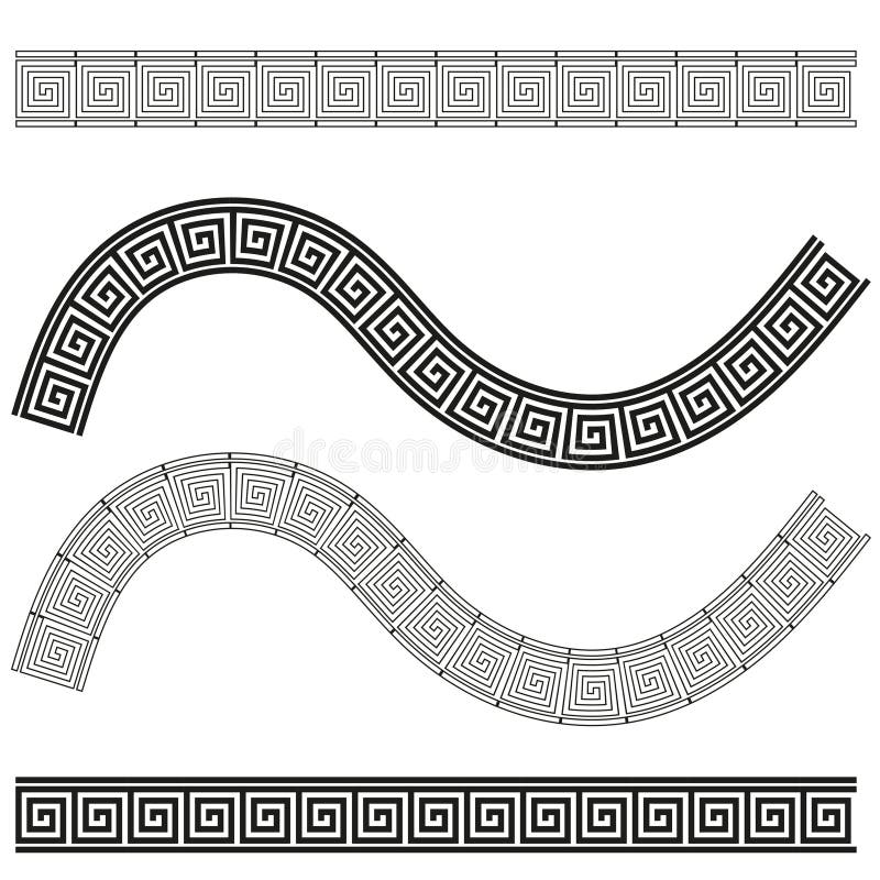 Greek Key Wave Lines Stock Illustrations – 612 Greek Key Wave Lines ...