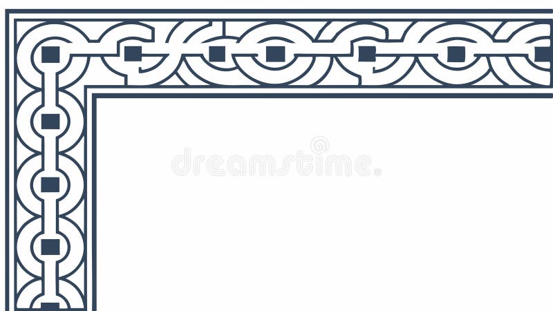 Greek Key Corner Pattern Vector, Classic, Geometric Decorative, Vector ...