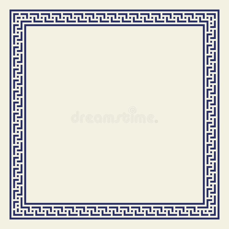 Greek Key Pattern Frame. Decorative Ancient Meander, Greece Border ...