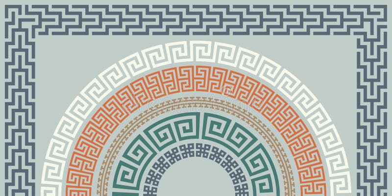 Greek Key Pattern, Frames Collection. Decorative Ancient Meander Stock ...