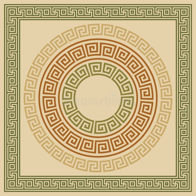 Greek Key Pattern, Frames Collection. Decorative Ancient Meander Stock ...