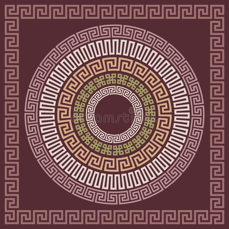 Greek Key Pattern, Frames Collection. Decorative Ancient Meander Stock ...