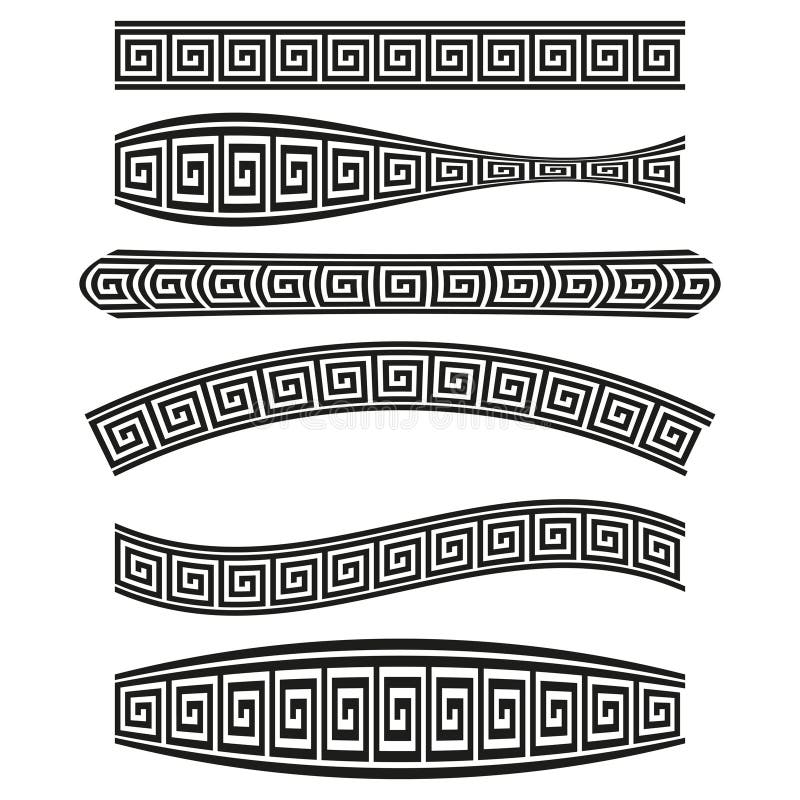 Greek Key Patterns. Vector Meander Borders. Classic Decorative Designs ...