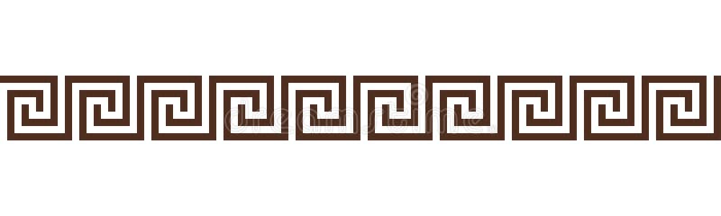 Greek Key Seamless Border Pattern Collection Decorative Ancient Meander ...