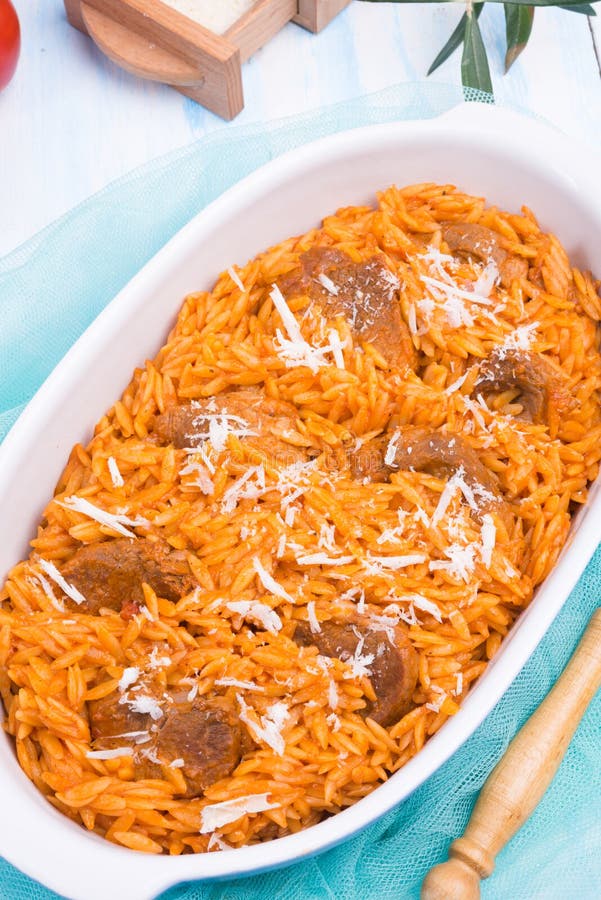 Greek kritharaki stock photo. Image of kritharaki, diet - 85831838