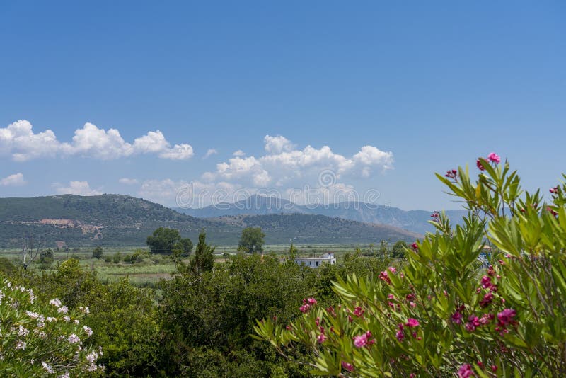 Greek Landscape with Mountains Stock Photo - Image of summer, journey ...