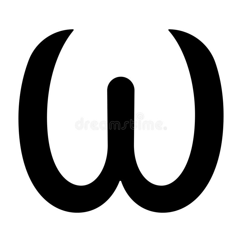Greek Letter Omega Symbol End, Limit, or Angular Frequency Stock ...