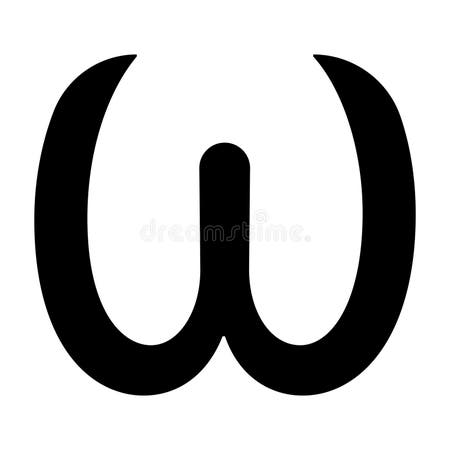 Greek Letter Omega Symbol End, Limit, or Angular Frequency Stock ...