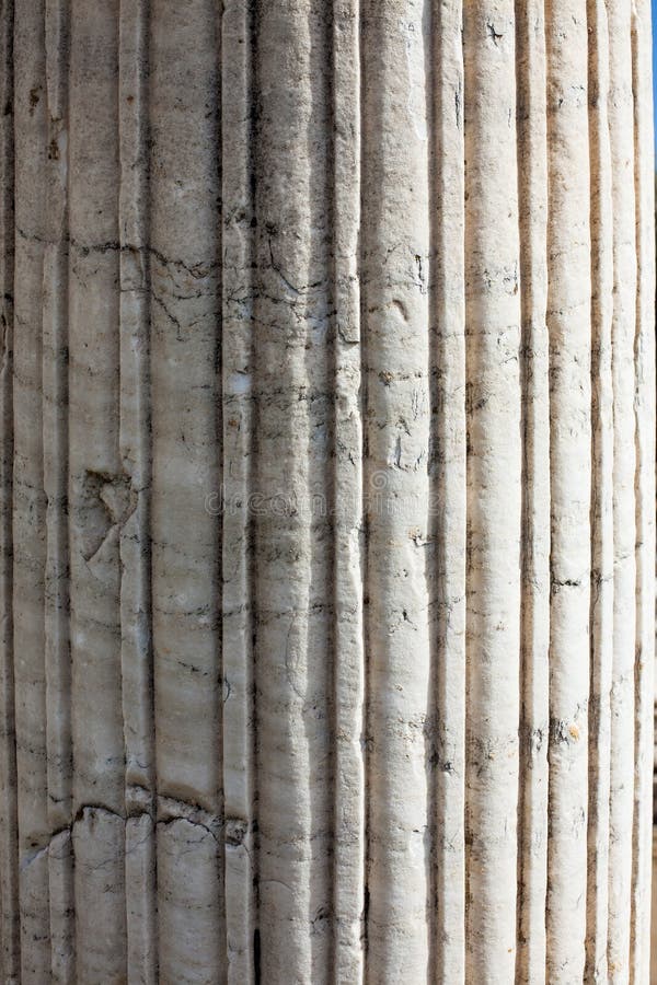 Greek Marble Column Detail - Background Stock Photo - Image of temple ...