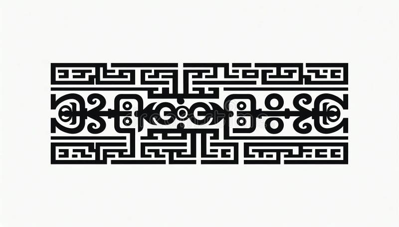 Ancient Greek Meander Border Silhouette Ornament Stock Vector ...